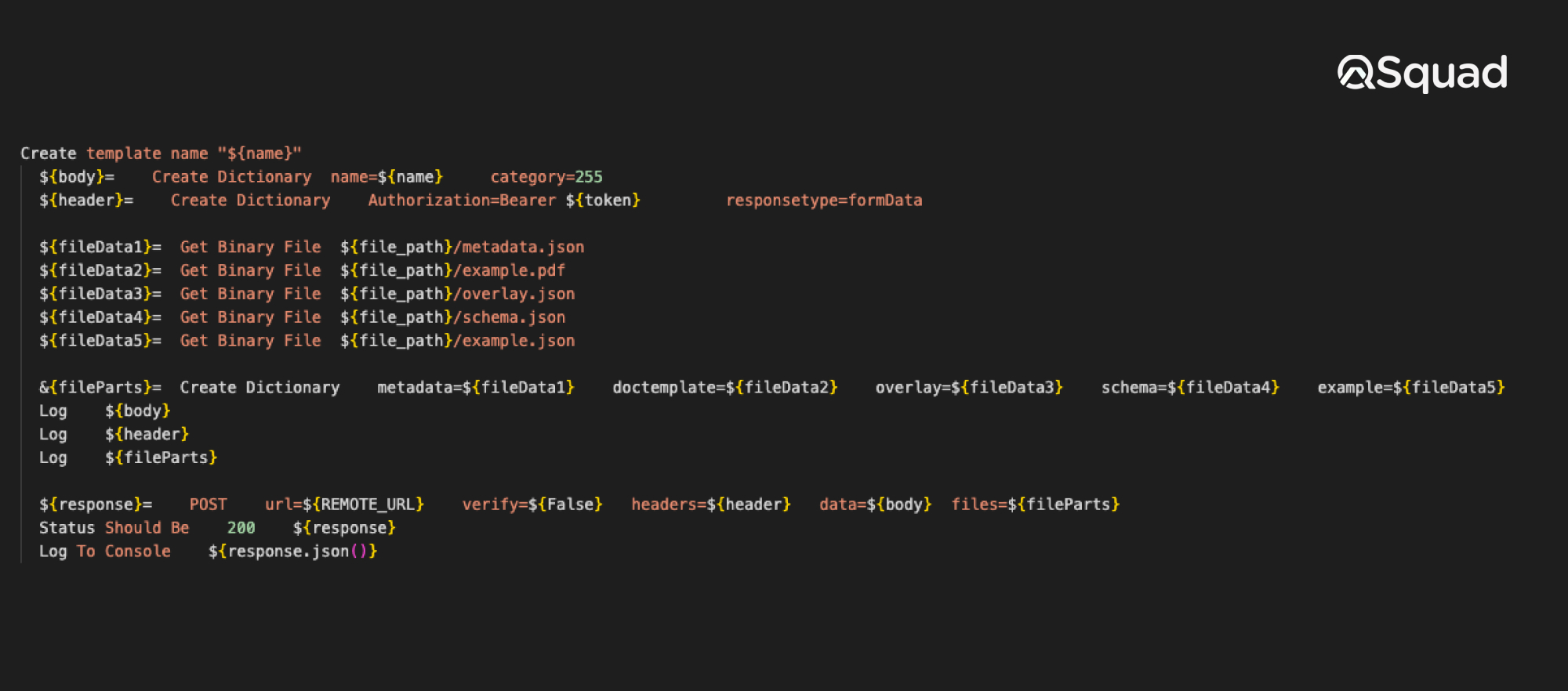วิธี Upload file และ Data ผ่าน multipart/form-data ด้วย POST request ใน Robot framework – QSquad